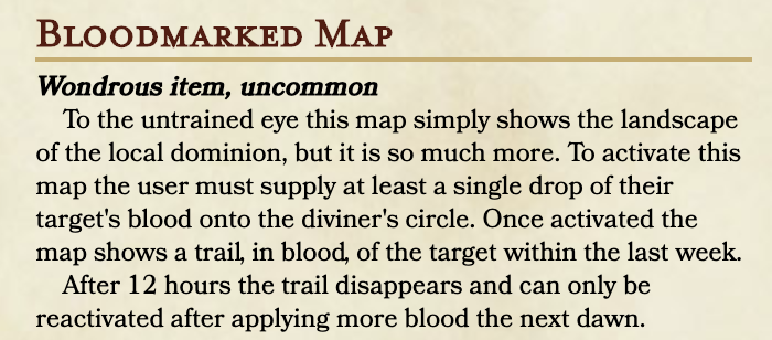 Humble Homebrew: Bloodmarked Map – The Dungeoneer's Journal